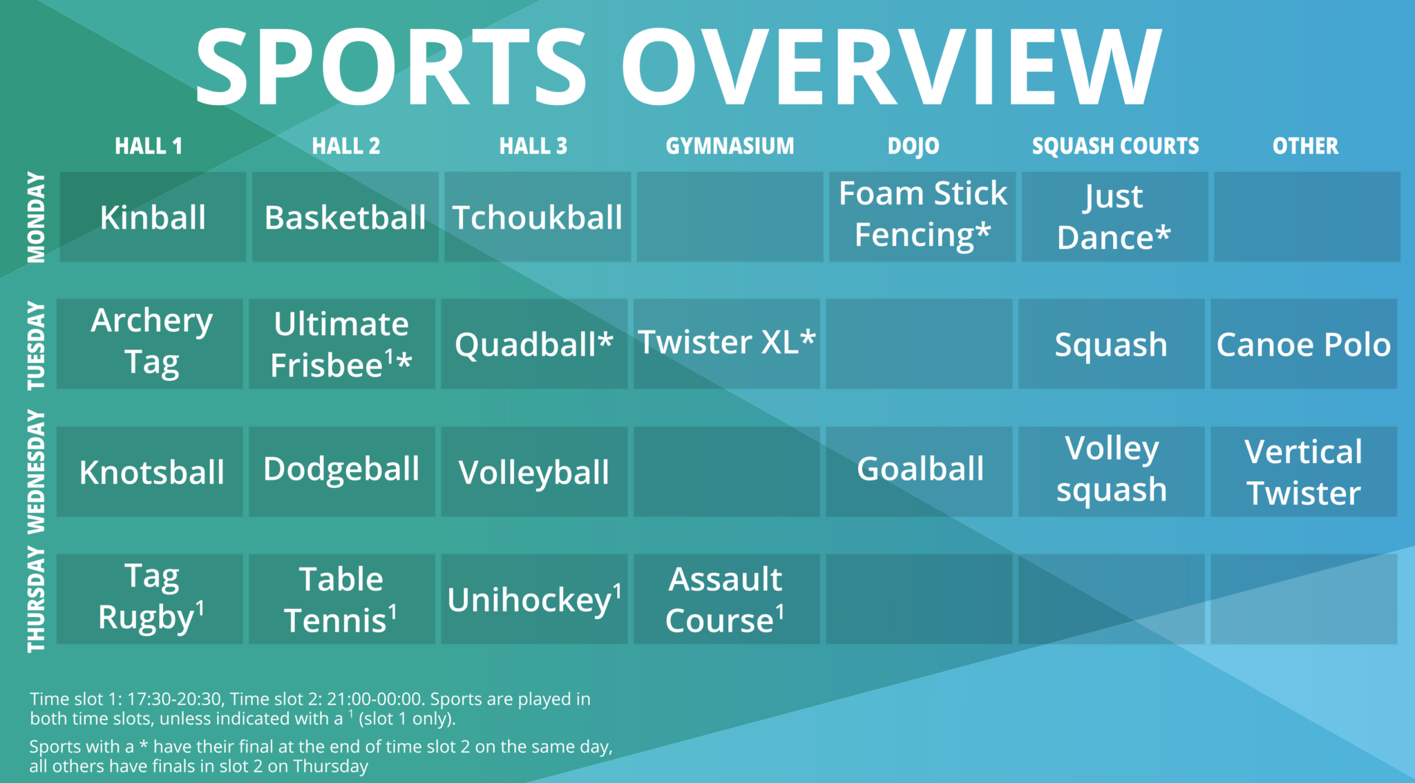 Sports Schedules – Van Lint Week